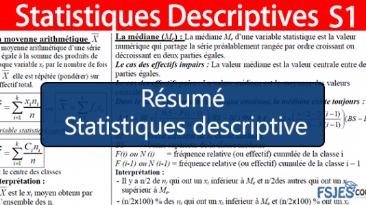Résumés S1 – FSJES cours