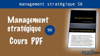 Management stratégique cours avec résumé s6 pdf - FSJES cours