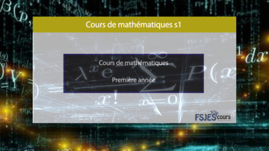 analyse mathématique s1 economie pdf - FSJES cours